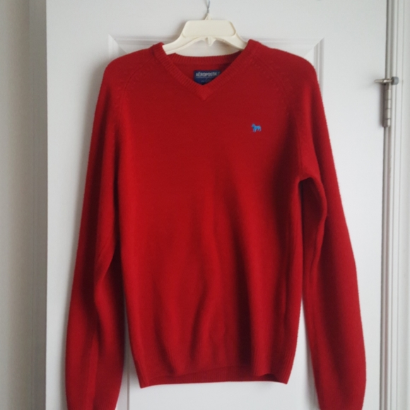 Aeropostale | Sweaters | Aerpostale Preppy Red Sweater With Turquoise ...